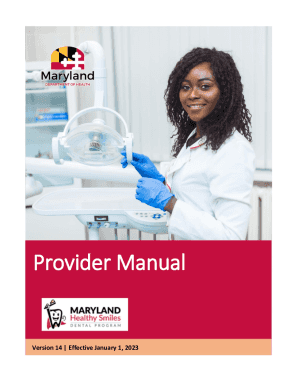 Fillable Online Maryland Healthy Smiles Dental Program for Providers ...