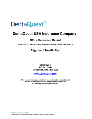 Fillable Online DSM USA Insurance Company, Inc. (PA) DBA/DentaQuest ...