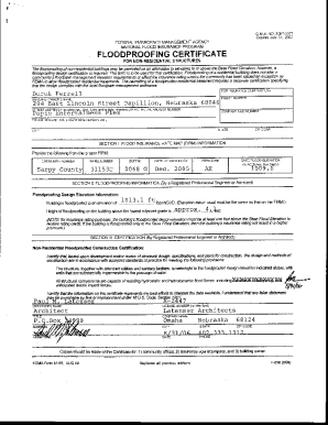 Fillable Online floodproofing certificate Fax Email Print - pdfFiller