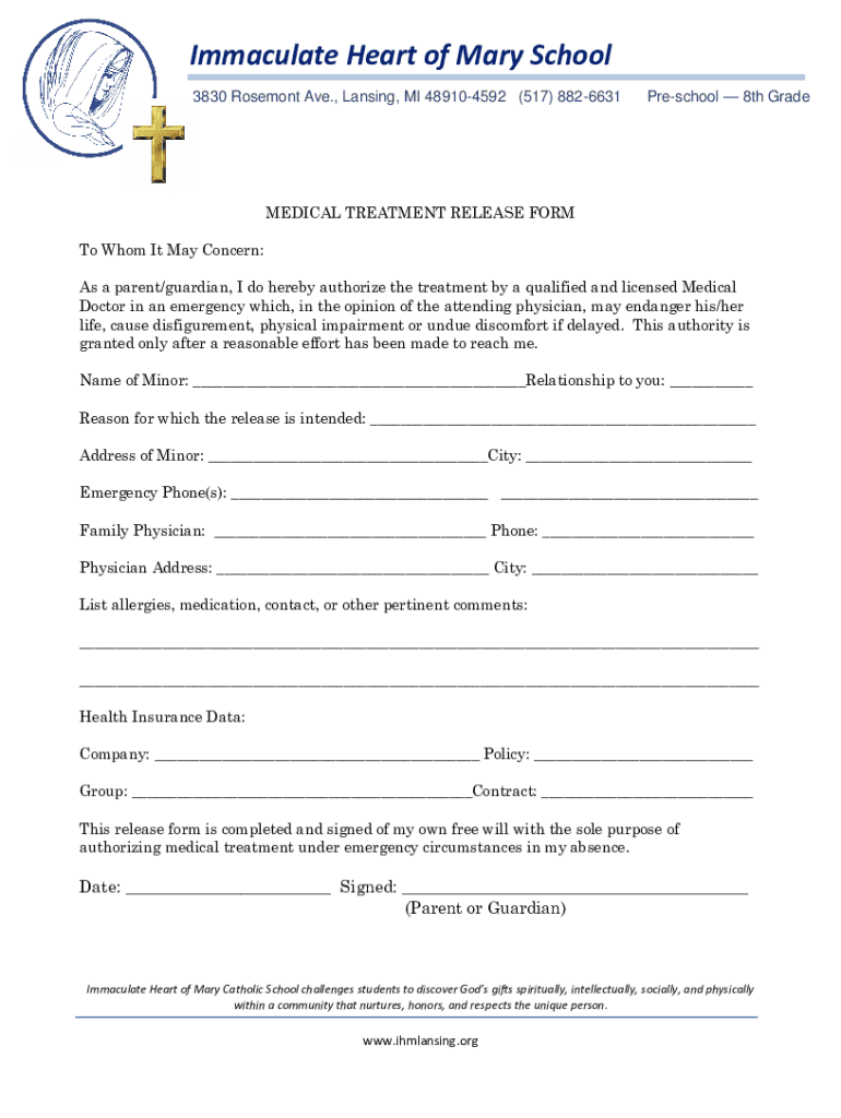 Fillable Online Disciple Den Forms - Immaculate Heart of Mary Catholic ...