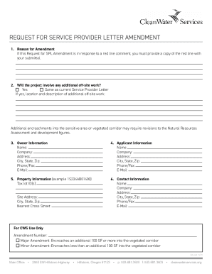 Completable En línea Request for Service Provider Letter Amendment Fax ...