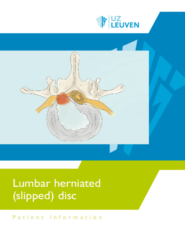 Fillable Online Herniated Lumbar Disc, low back, ruptured disc, bulging ...