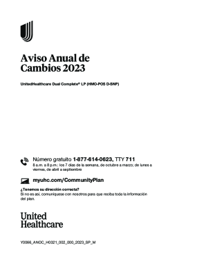 Completable En línea UnitedHealthcare Dual Complete Plan 1 (HMO-POS D ...