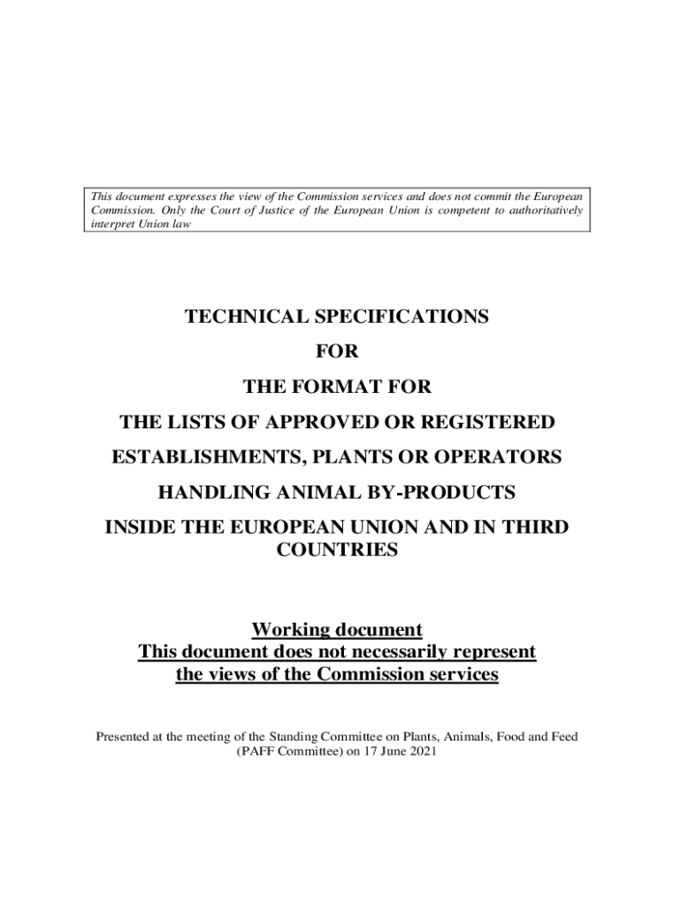 Fillable Online technical specifications for the format for the lists ...