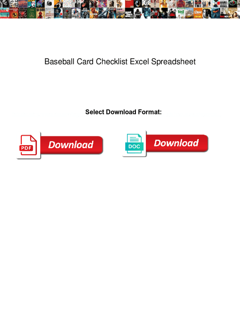 Printable Baseball Card Inventory Spreadsheet - Fill Online, Printable ...