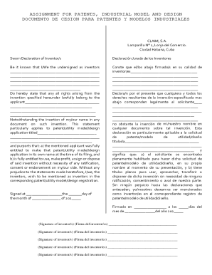 Completable En línea Sample PATENT ASSIGNMENT Fax Email Imprimir ...