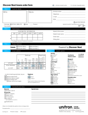 Fillable Online DX Insera ITE Order Form Fax Email Print - pdfFiller
