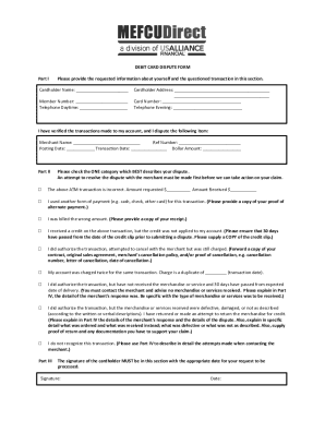 Fillable Online Dispute Form Fax Email Print - pdfFiller