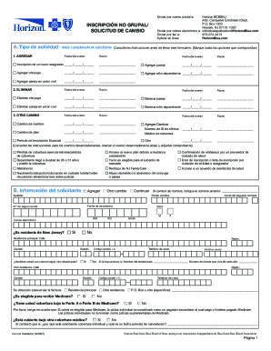 Completable En línea Horizon BCBSNJ Enrollment, Elect, Apply Forms Fax ...