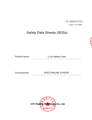 Fillable Online SDS-Lithium Batteries - Safety Data Sheet Fax Email ...