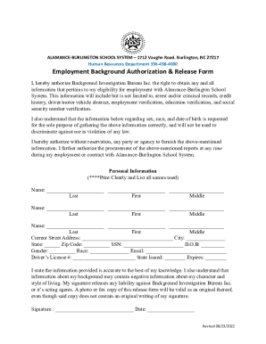 Fillable Online Employment Background Authorization & Release Form Fax ...