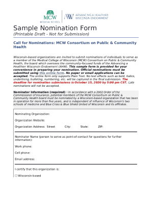 2021 ASC Innovation & Leadership Awards Nomination Doc Template | pdfFiller