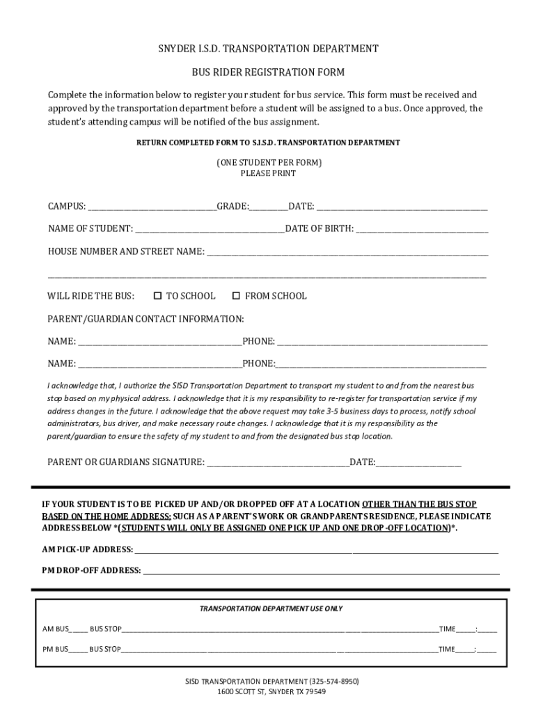 Fillable Online oeisd bus transportation request form 2021-2022 Fax ...