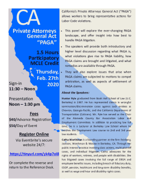 Fillable Online Private Attorney General ActPAGA Claims in California ...
