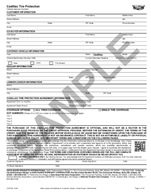 Fillable Online cadillac-protection-plan-sample-contract- ... Fax Email ...