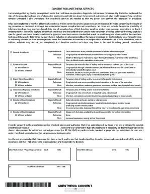 Fillable Online Authorization and Consent to Surgery Fax Email Print ...