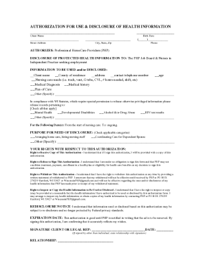 Fillable Online HIPAA Authorization for Use or Disclosure of Health ... - eForms Fax Email Print ...