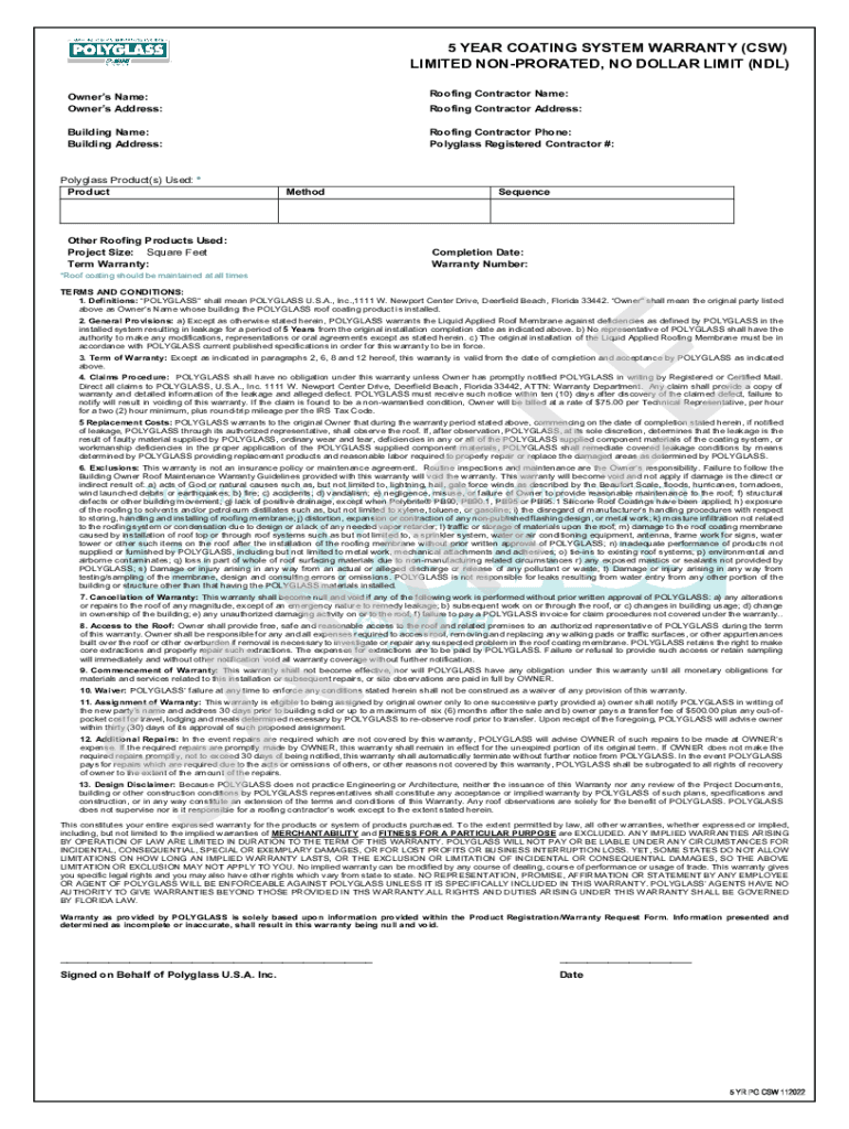 Fillable Online Specifications Manual 6 Warranties Forms Applications Fax Email Print