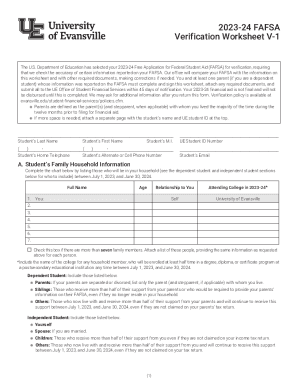 Fillable Online what is a federal verification worksheet Fax Email ...