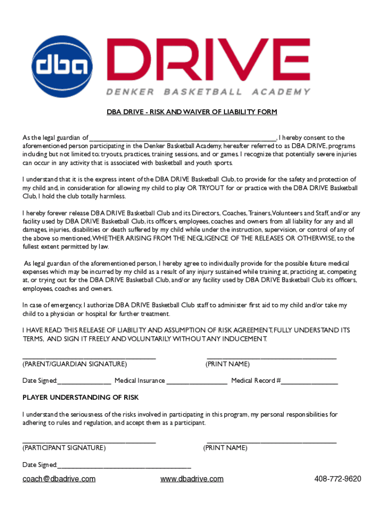 Fillable Online DBA Medical Waiver Form Fax Email Print - pdfFiller