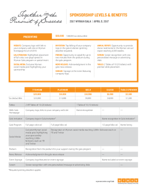 Fillable Online Why and How to Create Event Sponsorship Levels Fax ...