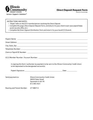 Fillable Online Direct Deposit Authorization FormFree PDF Fax Email ...