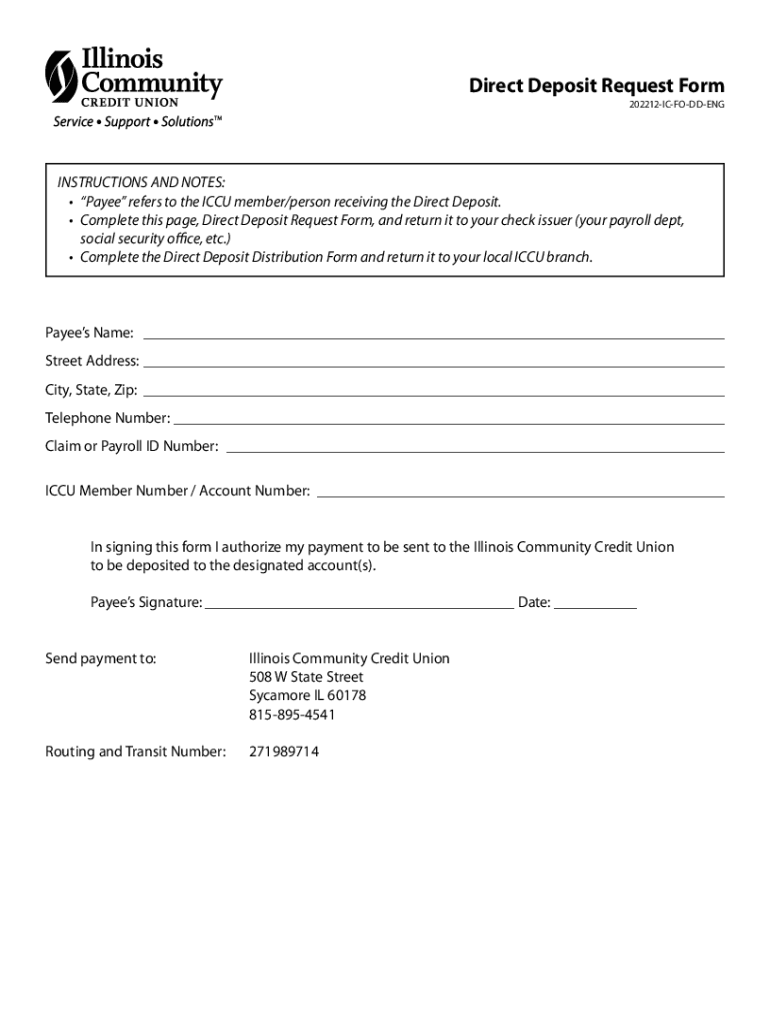 Fillable Online Direct Deposit Authorization FormFree PDF Fax Email ...