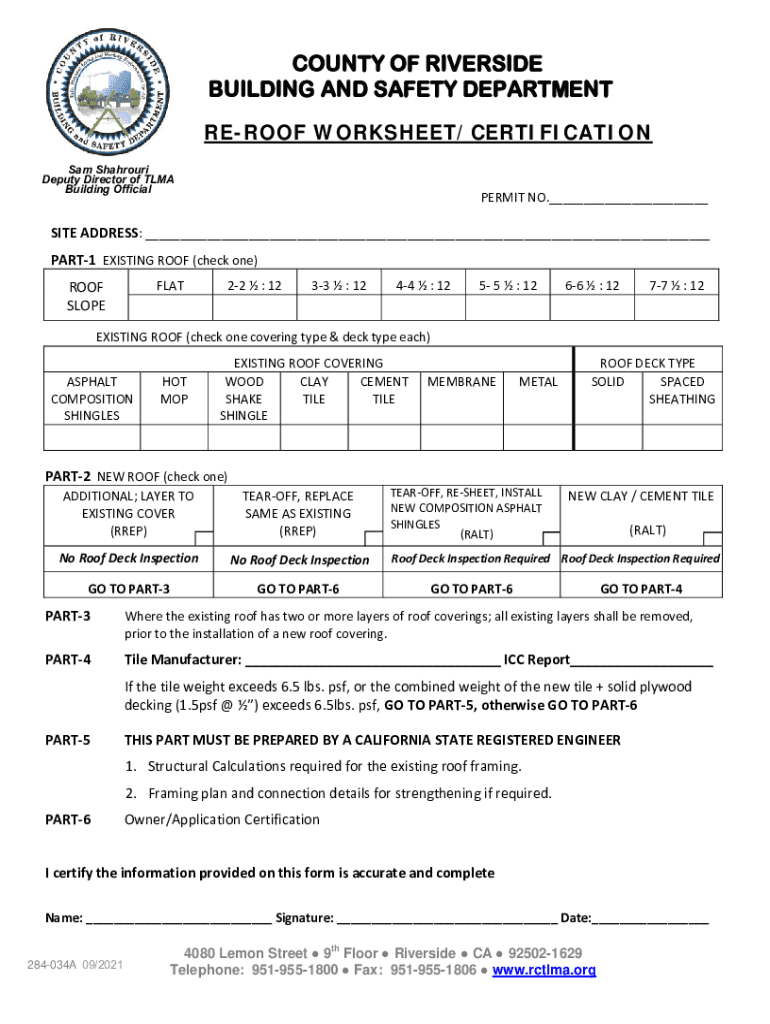 Fillable Online COUNTY OF RIVERSIDE BUILDING AND SAFETY ... Fax Email ...