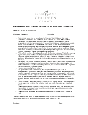 Fillable Online travel-and-trip-risk-acknowledgement-liability-waiver ...