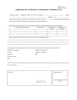 Fillable Online Complete a Verification Statement or Declaration of ...