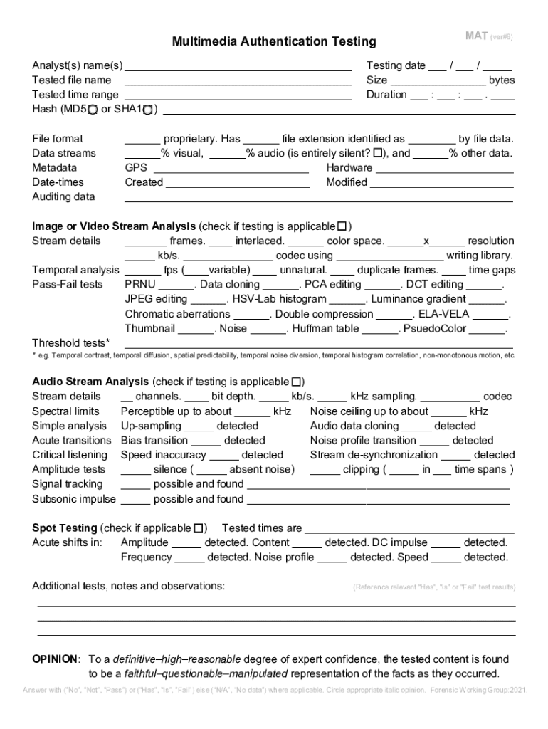Fillable Online validation testing of the multimedia created and ...