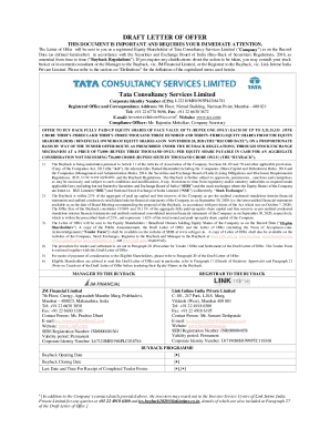 Fillable Online Draft Letter of Offer Fax Email Print - pdfFiller