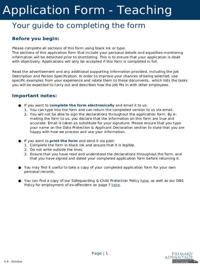 Guidance notes for completing the application NQT ... Doc Template ...