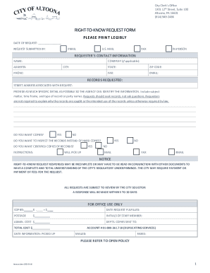 Fillable Online Right-To-Know Request Form Fax Email Print - pdfFiller