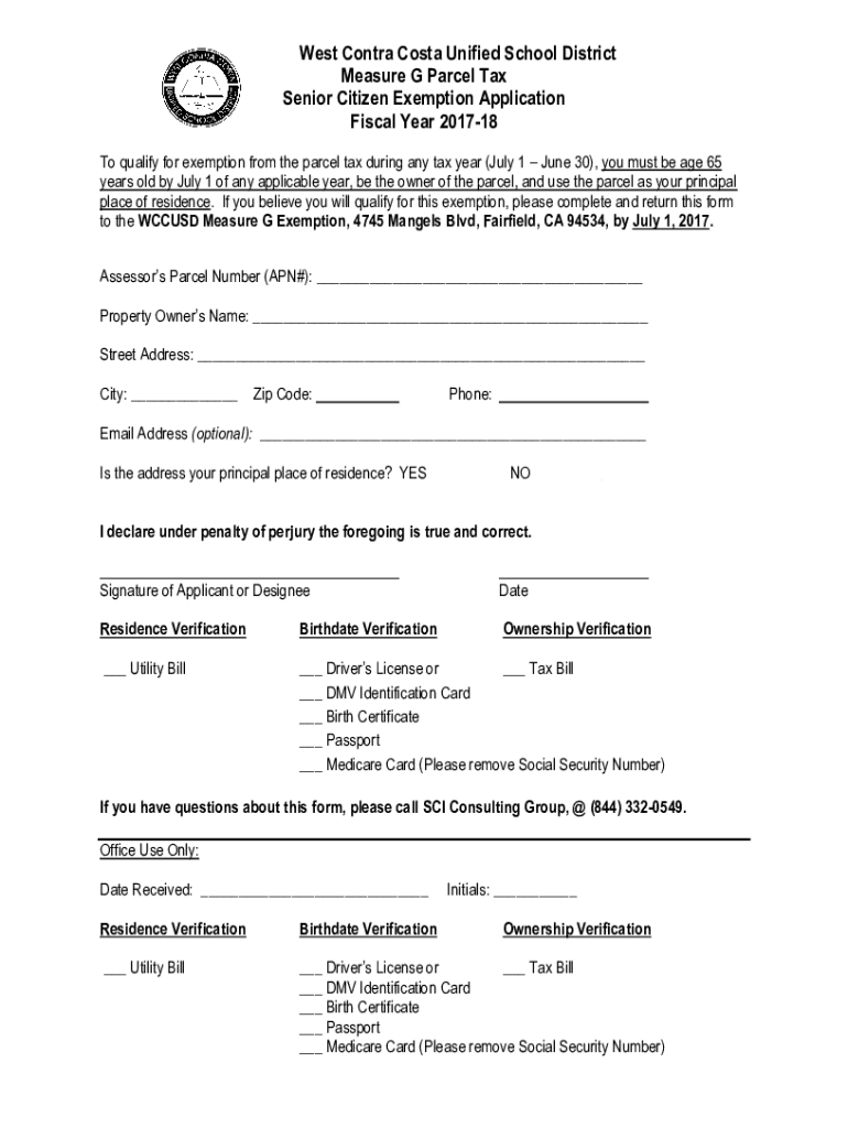 Fillable Online Parcel Tax Exemptions Fax Email Print - pdfFiller