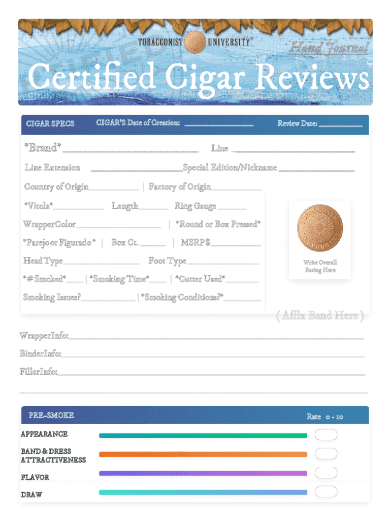 Fillable Online Certified Cigar Review Fax Email Print - pdfFiller