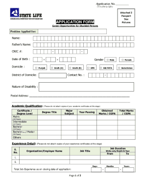 Fillable Online HOW TO FILL OUT THE APPLICATION FORM 1. All fields ...