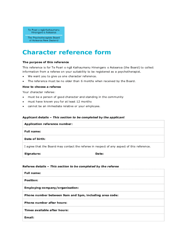 Fillable Online Early Childhood Education - Reference Form Fax Email ...