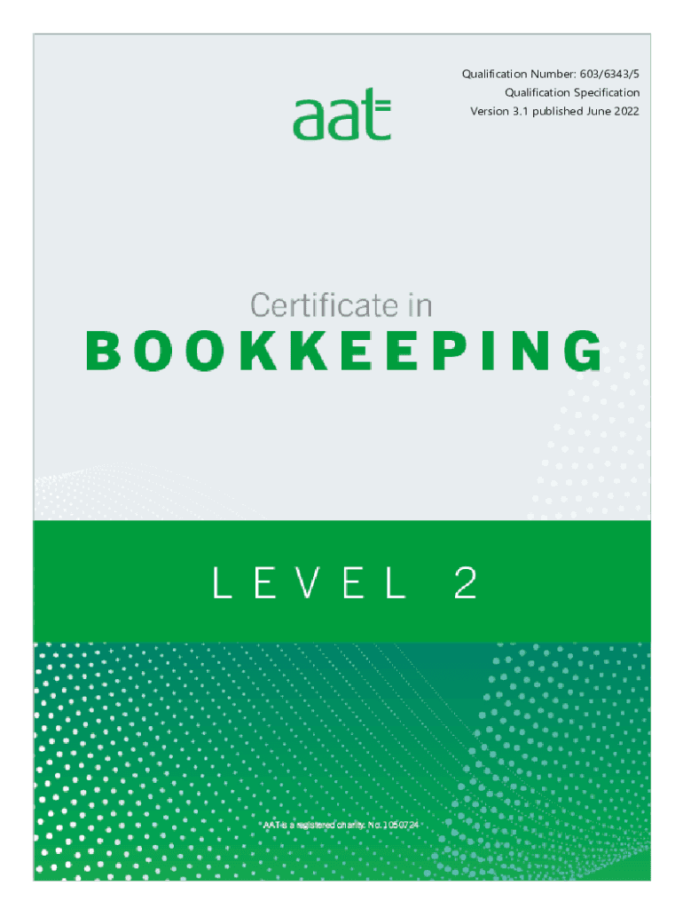 Fillable Online Level 2 Certificate in Accounting Qualification ...