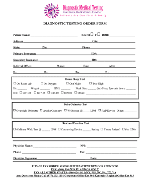 Fillable Online ORDER FORM TEXAS DME PROVIDER Fax Email Print - pdfFiller