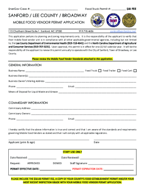 Fillable Online 5 Licenses and Permits Food Trucks Need - On the Line ...