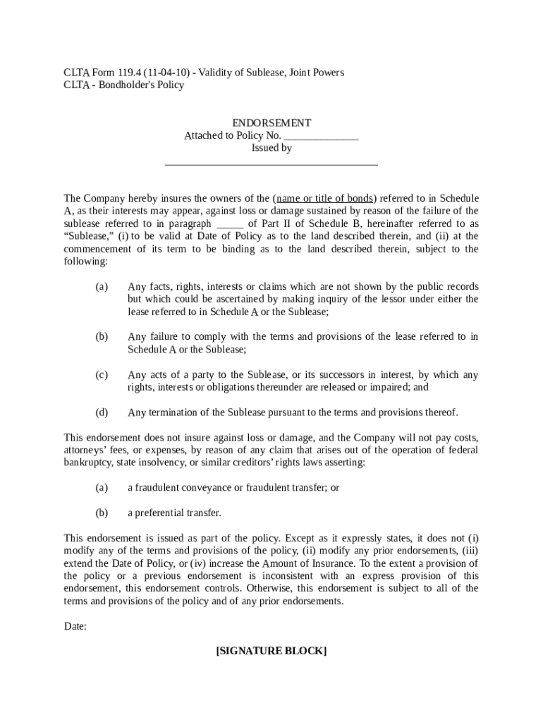 Exhibit 2012-64 T-4, Leasehold Owner's Policy ( T ... Doc Template ...