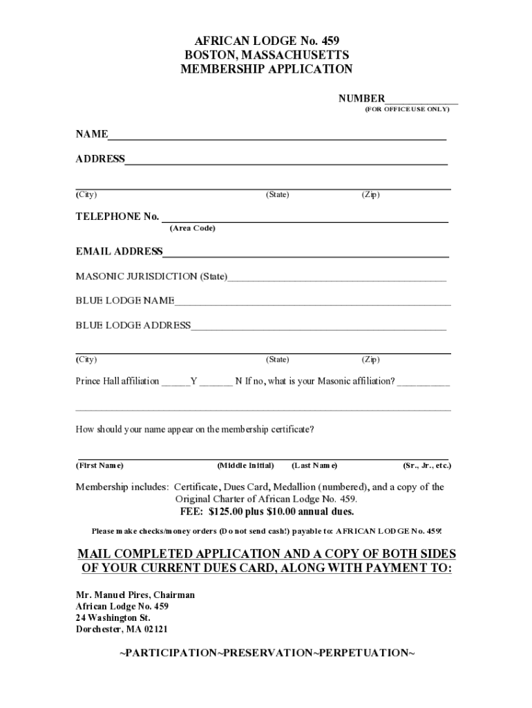 Fillable Online Introduction - Prince Hall Freemasonry: A Resource ...