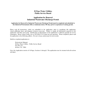 Fillable Online El Paso Water Utilities Public Service Board ...