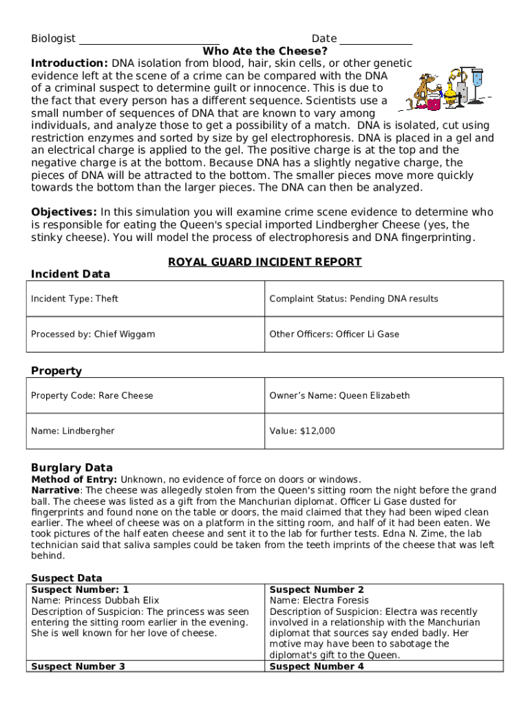 Identifying Which Sample Is a Source of DNA for ... - Nagwa Doc ...
