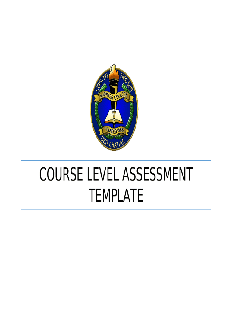 COURSE LEVEL ASSESSMENT TEMPLATE Doc Template | pdfFiller