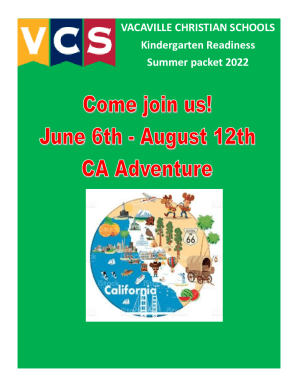 Fillable Online VACAVILLE CHRISTIAN SCHOOLS Kindergarten Readiness ... Fax Email Print - pdfFiller