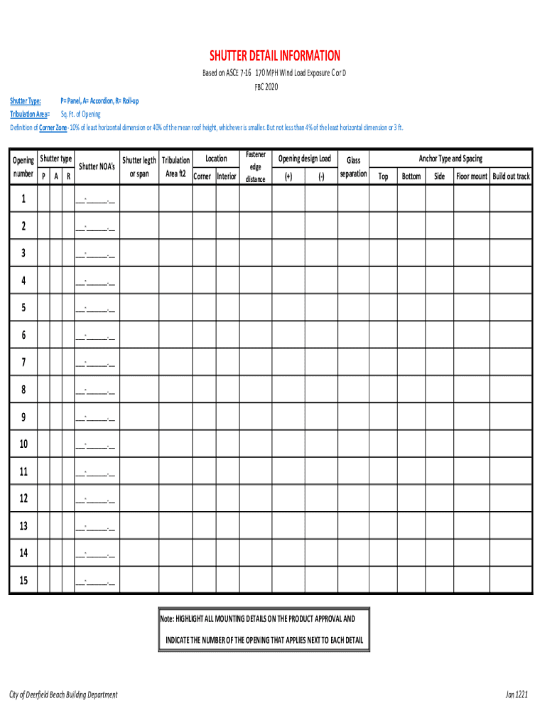 Fillable Online Shutter Protection for Buildings in the Florida Building Code Fax Email Print ...