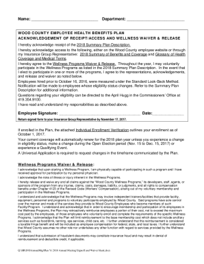 Fillable Online Date: Employee Signature - Wood County, Ohio Fax Email ...