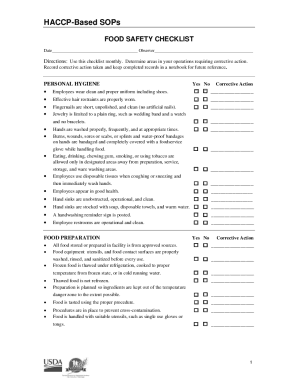 Fillable Online Sample HACCP-Based SOPs Fax Email Print - pdfFiller